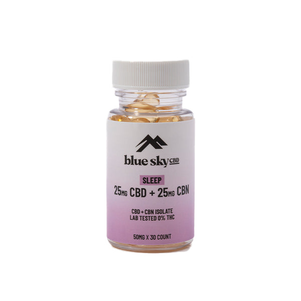 SLEEP CBD Gels - 30 Capsules | Blue Sky CBD | Amrita Nutrition