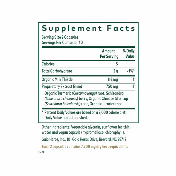 Daily Liver Pro - 120 Capsules - Gaia Herbs | Amrita Nutrition