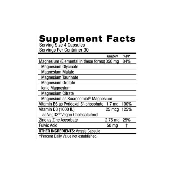 Magnesium ER - 120 Capsules | Mother Earth Labs | Amrita Nutrition