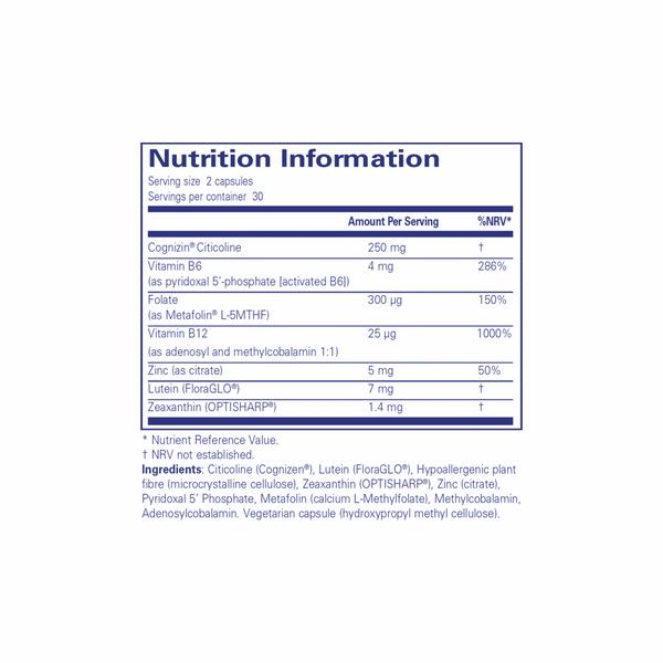 Cogni Active - 60 Capsules - Pure Encapsulations | Amrita Nutrition