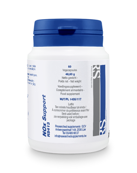 NOx Support - 60 Capsules | Researched Supplements | Amrita Nutrition